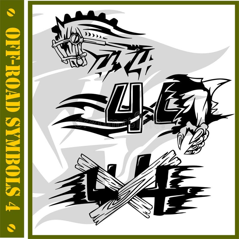 4x4 Off-Road Symbol. stock vector. Illustration of automotive - 14817335