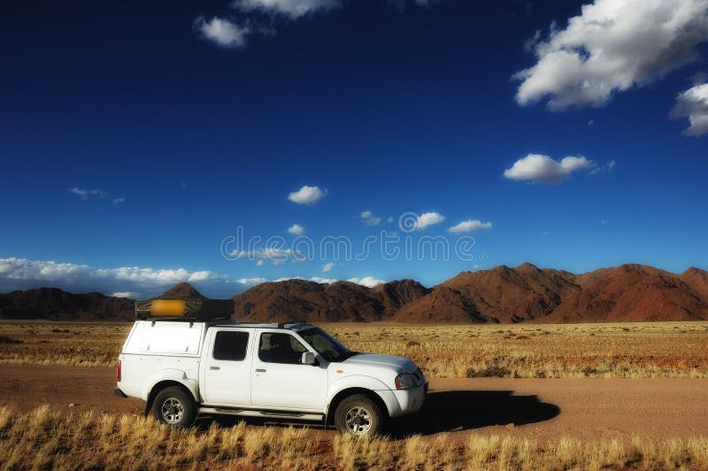 4x4 Vehicle in Namibia stock image. Image of cloud, south - 18763471