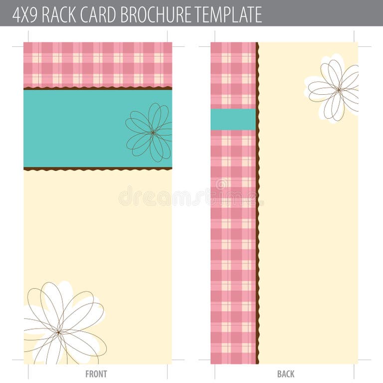 4x9 Rack Card Brochure Template Stock Vector - Illustration of country ...
