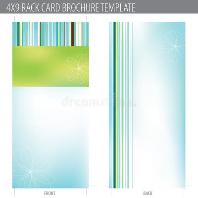 4x9 Rack Card Brochure Template Stock Vector - Illustration of blue ...