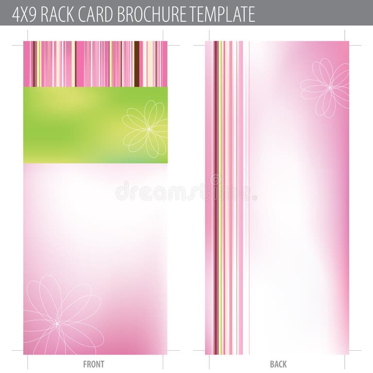 4x9 Rack Card Brochure Template Stock Vector - Illustration of bright ...