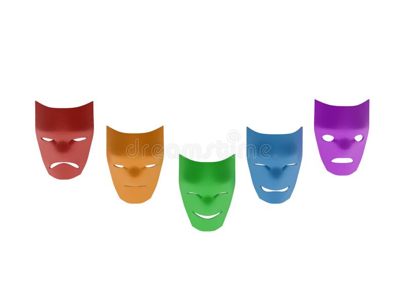 5 Mask Variety stock illustration. Illustration of face - 4534558