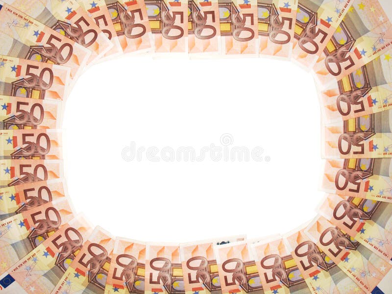 Euro Frame, Euro Banknotes with Copy Space Stock Image - Image of ...