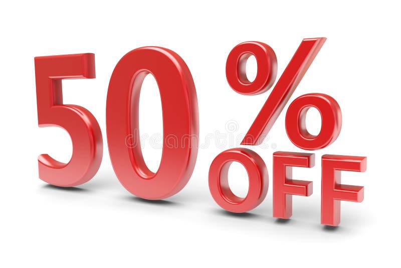 50% Korting stock illustratie. Illustration of ideeën - 25117666