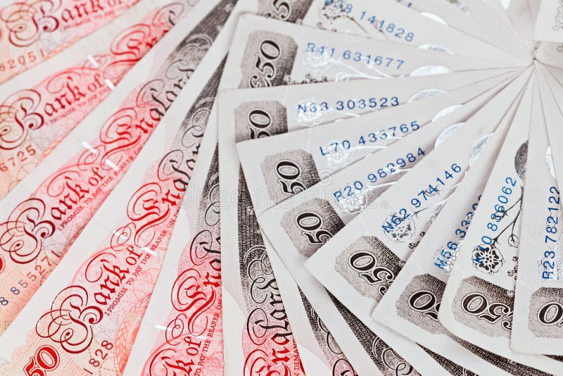 Bundle of 50 Pound Sterling Bank Notes Editorial Photo - Image of great ...