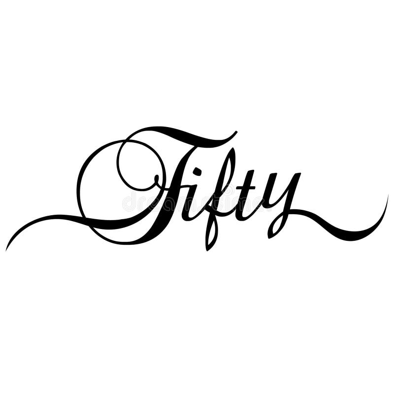 50 in Words stock illustration. Illustration of party - 378480548