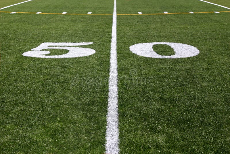 50 Yard Line stock photo. Image of field, center, game - 3263562