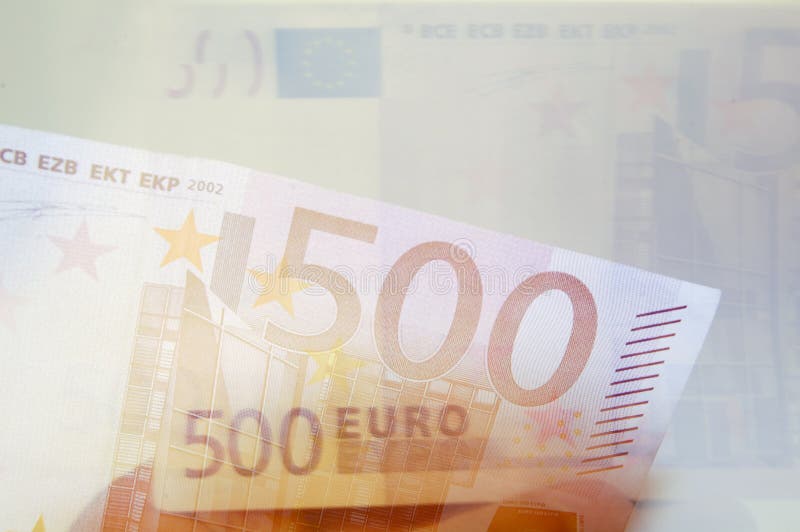 500 Euro Money Bank Note stock image. Image of calculator - 10612469