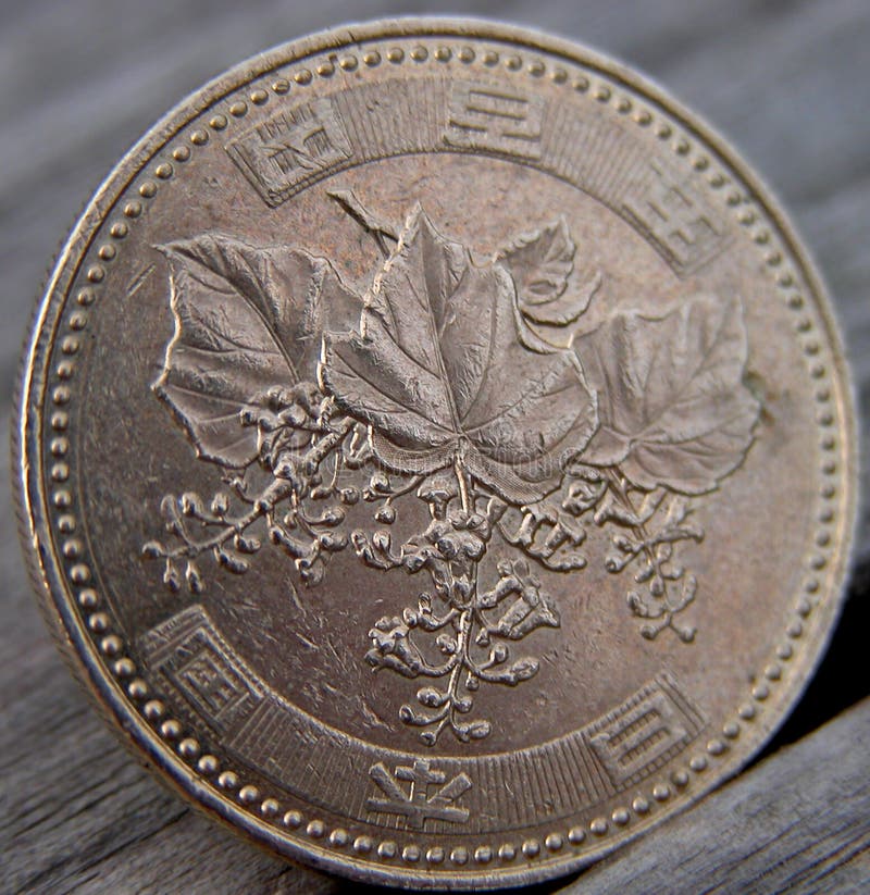 500 yen coin-backside stock image. Image of check, coins - 8581