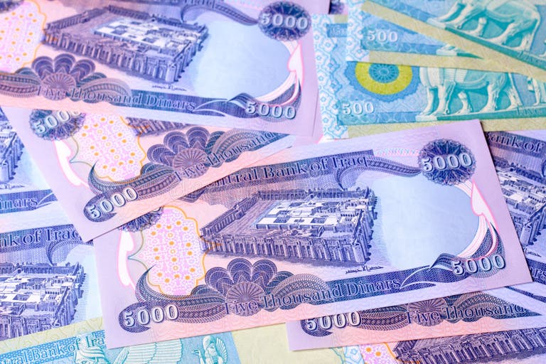 5000 and 500 Iraq Dinar Notes Stock Photo - Image of denomination ...