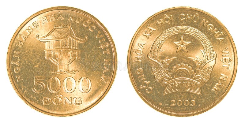 5000 vietnamese coin stock image. Image of cash, asia - 37541373