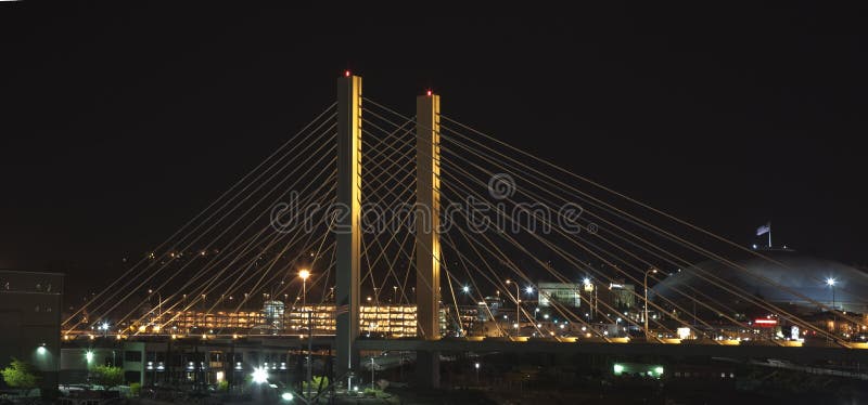509 Cable-stay bridge stock photo. Image of waterway, tacoma - 9084178