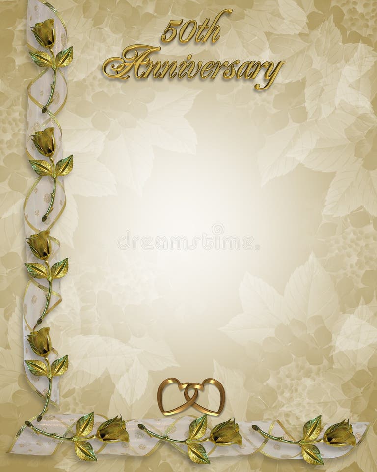 50th Wedding Anniversary Border Stock Illustrations – 140 50th Wedding ...