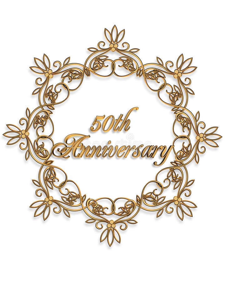 50th Anniversary Design Element Stock Illustration - Illustration of ...
