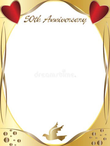 50th Wedding Anniversary Border Stock Illustrations – 140 50th Wedding ...