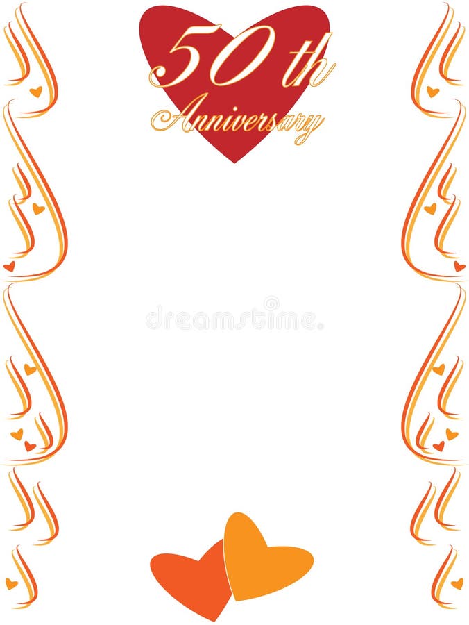 Elegant 50th Anniversary Borders