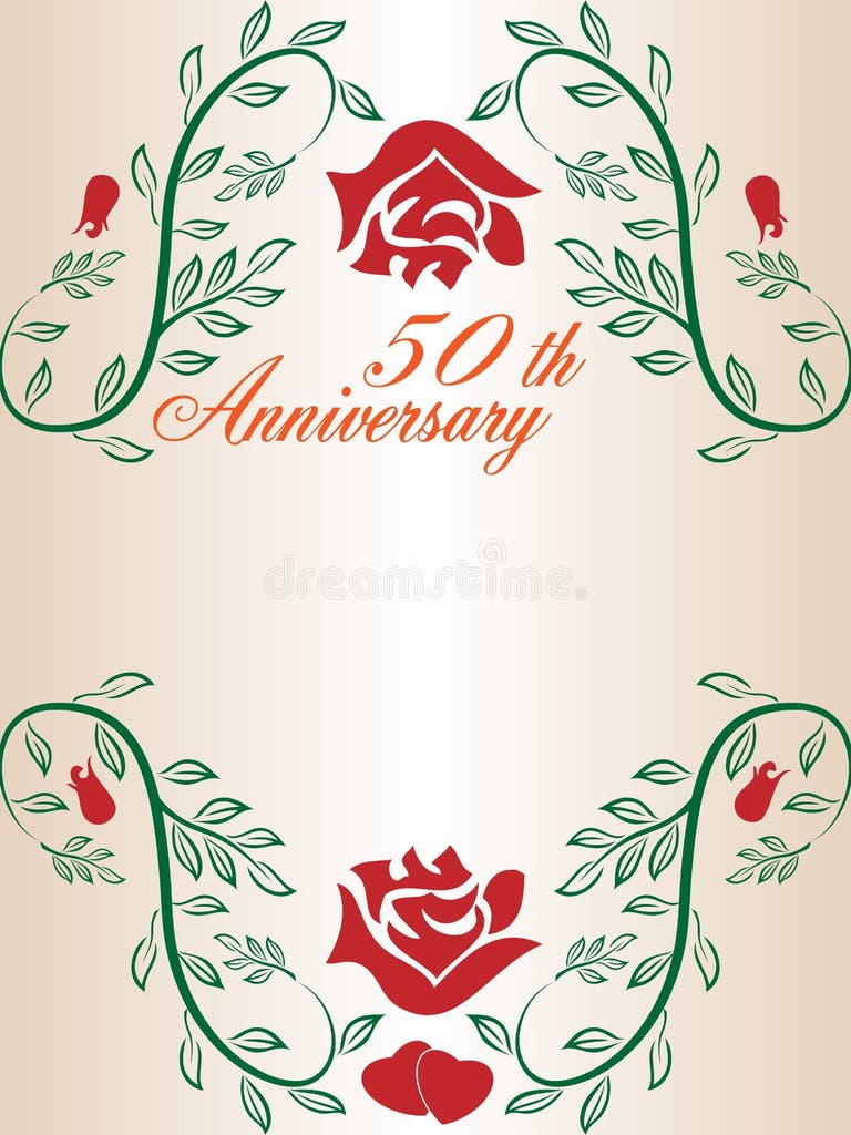50th Wedding Anniversary Border Stock Illustrations – 140 50th Wedding ...