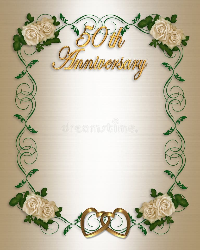 50th Wedding Anniversary Border Stock Illustrations – 139 50th Wedding ...