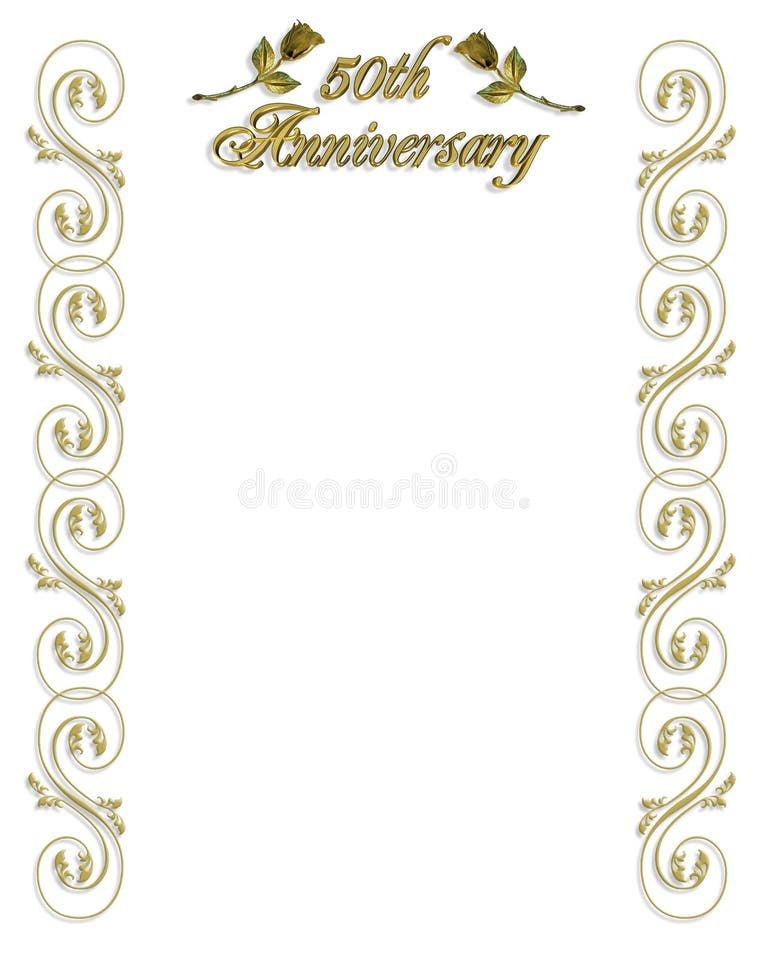 50th Wedding Anniversary Border Stock Illustrations – 145 50th Wedding ...