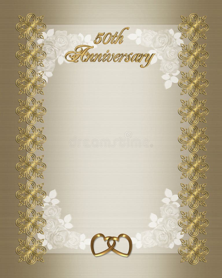 50th Wedding Anniversary Border Stock Illustrations – 145 50th Wedding ...