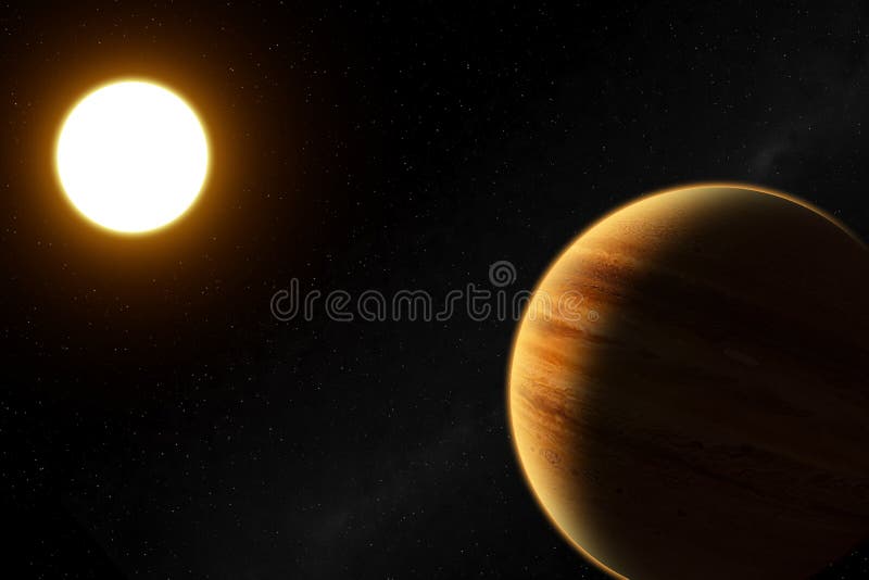 51 Peg b extrasolar planet stock illustration. Illustration of core ...