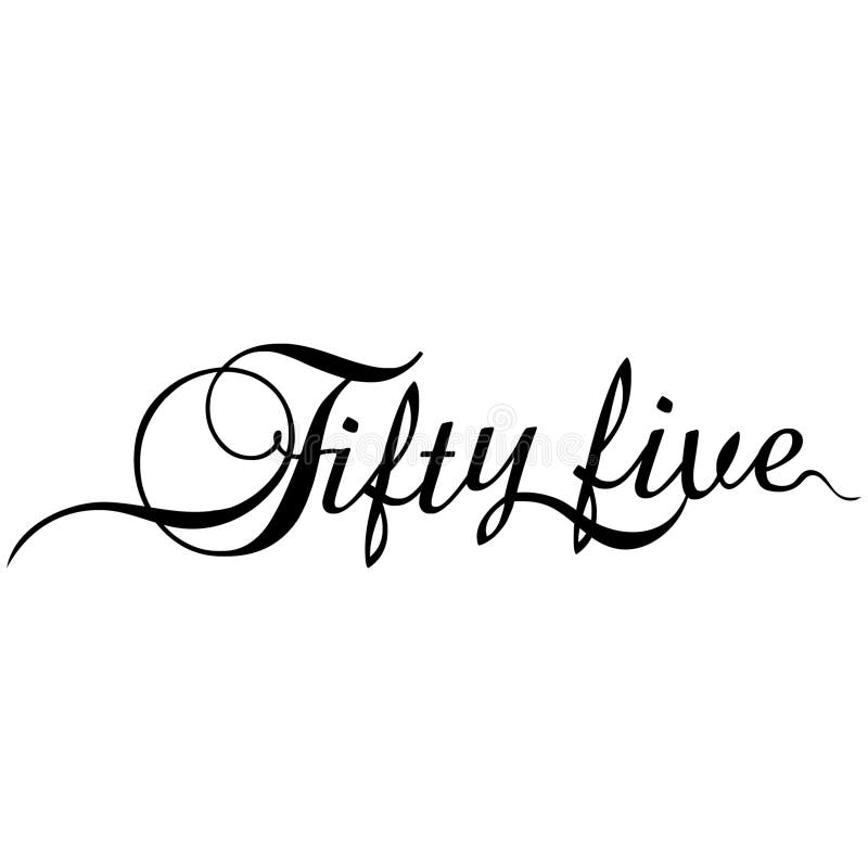 55 in Words stock illustration. Illustration of theme - 378480568