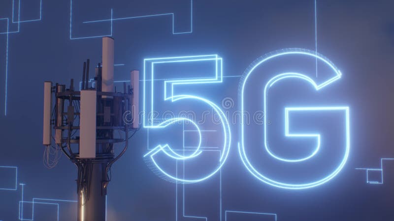 5G Tower Display: the Next-Gen Telecommunication Revolution Stock ...
