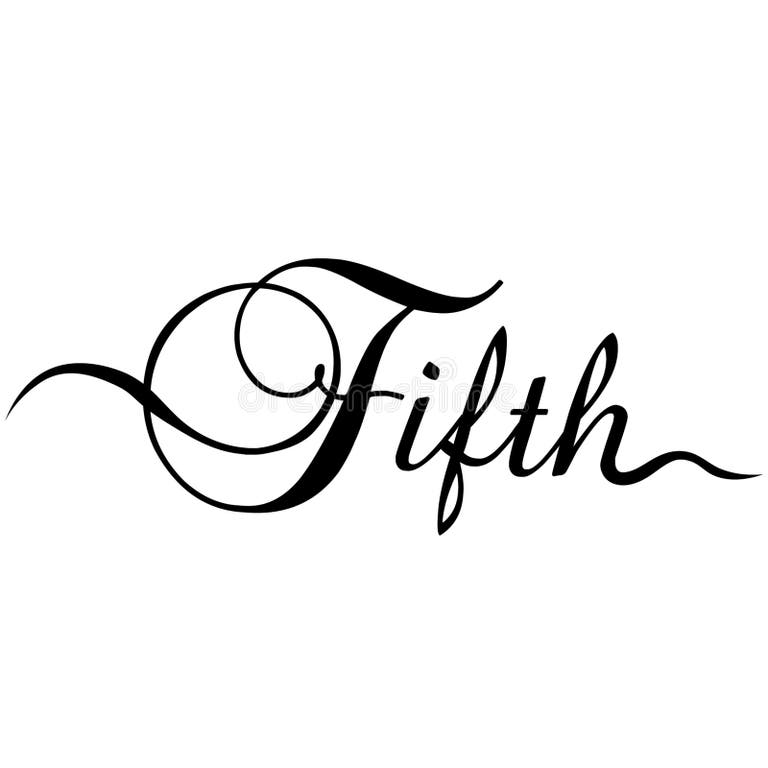 5th in Words stock illustration. Illustration of quote - 378480919