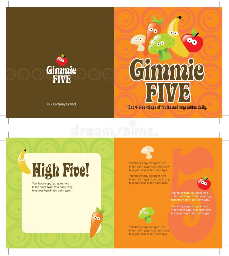 5x10 70s Brochure Style Template Διανυσματική απεικόνιση - εικονογραφία ...