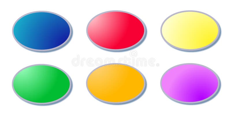 Set of colored buttons stock vector. Illustration of vector - 13937518