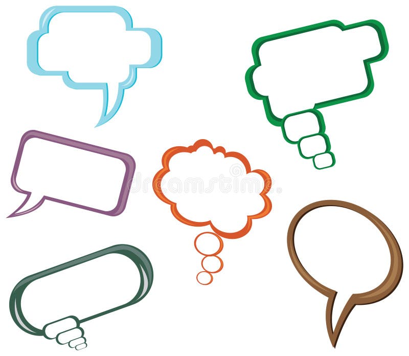 6 different dialog balloon stock vector. Illustration of asking - 4800072