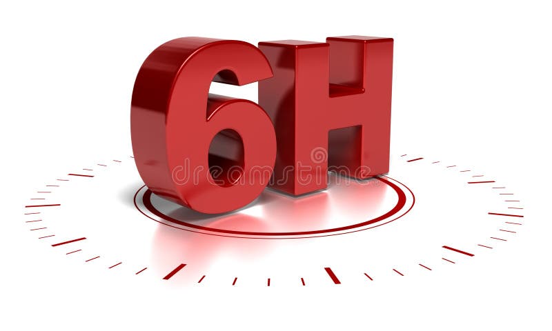 6 horas stock de ilustración. Ilustración de arrastre - 17394276