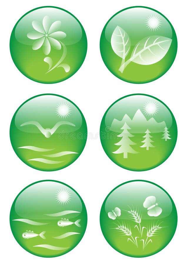 6 natural buttons stock vector. Illustration of barley - 18289721