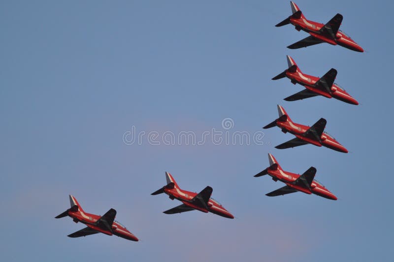 6 Red Arrow Aircraft stock image. Image of arrows, excitement - 22428177