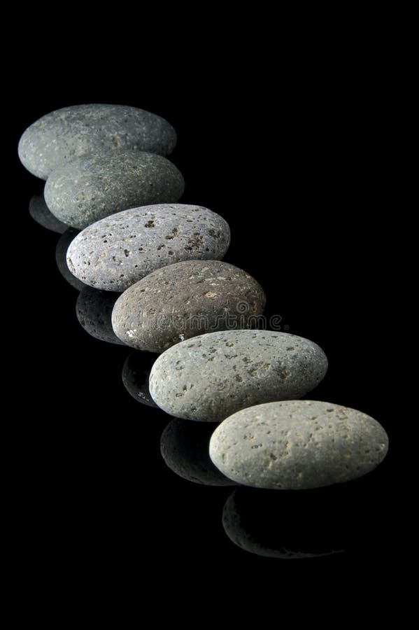 6 Stones on black stock photo. Image of health, isolated - 7549002