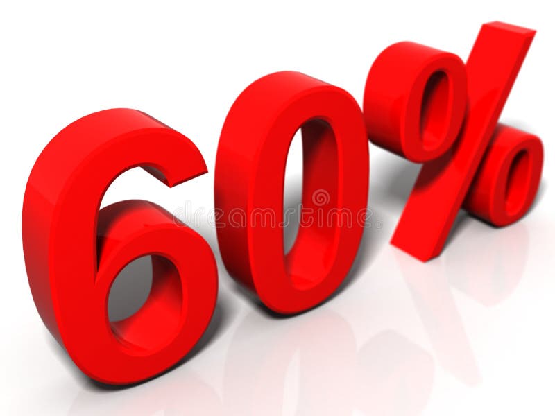 60 percent stock illustration. Illustration of advantage - 2427019