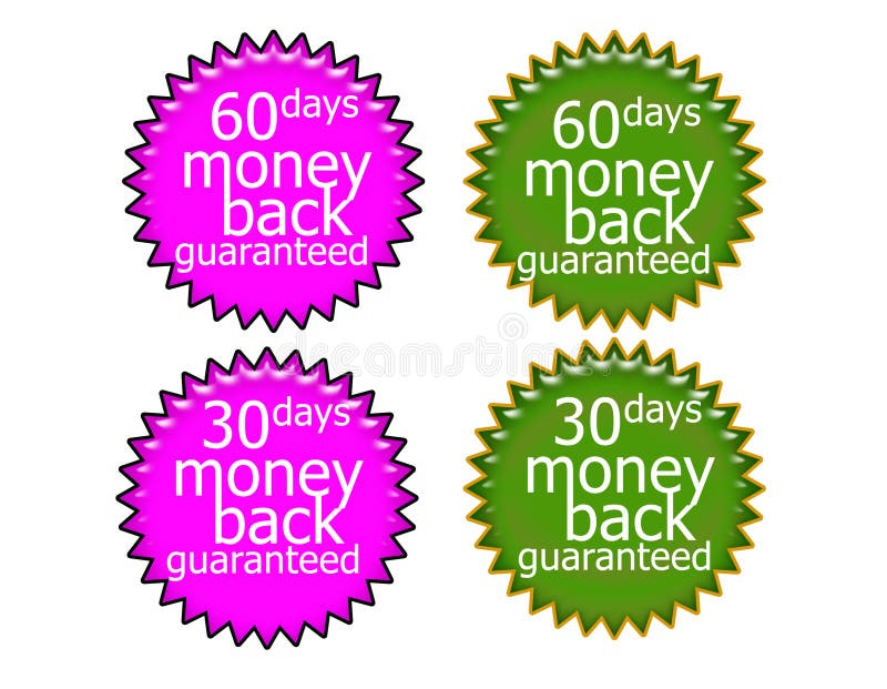 60DaysMoney Back stock illustration. Illustration of sign - 4882699