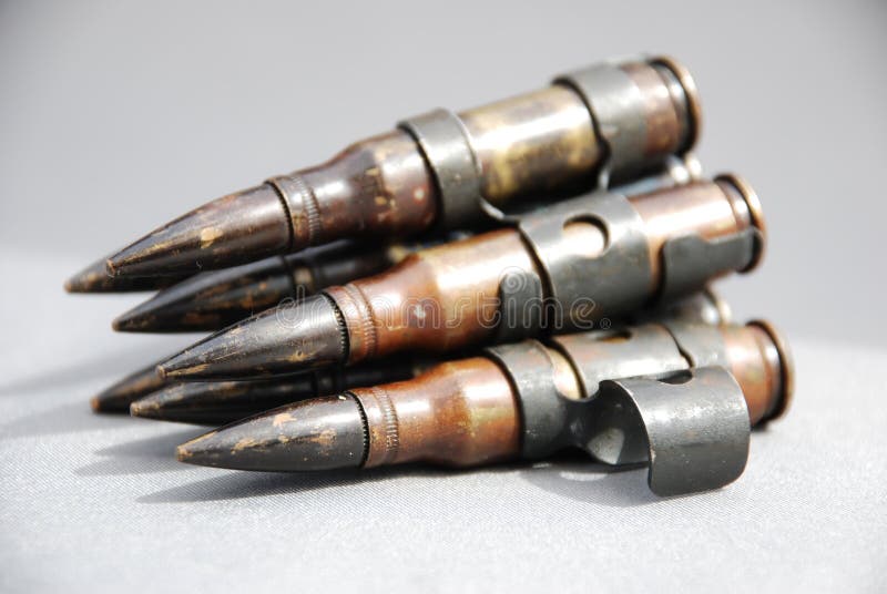 7.62 Mm Machine Gun Ammunition Stock Photo - Image of round, army: 3154878