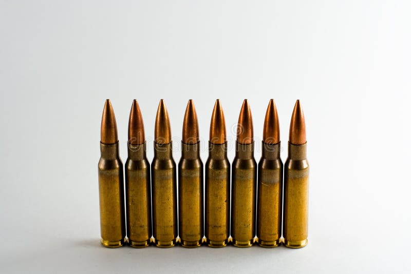 7.62mm Ammunition stock image. Image of brass, weapon - 9782151