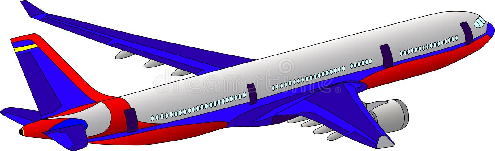 Cartoon airplane flying stock illustration. Illustration of cargo ...