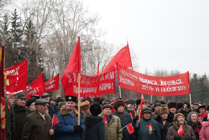 Communist Party Manifestation Editorial Image - Image of city, croud ...