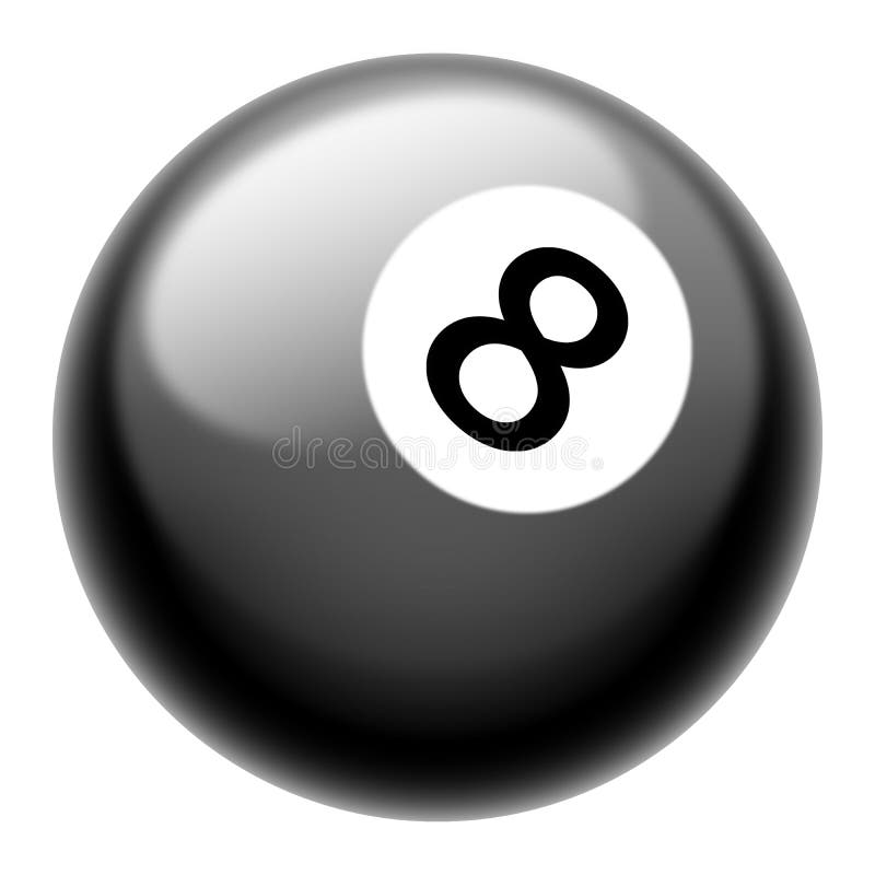 Number eight pool ball stock vector. Illustration of leisure - 3476382
