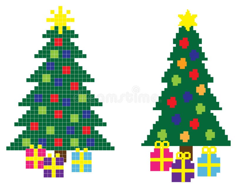 8-Bit Christmas stock vector. Illustration of vector, ornament - 7132240
