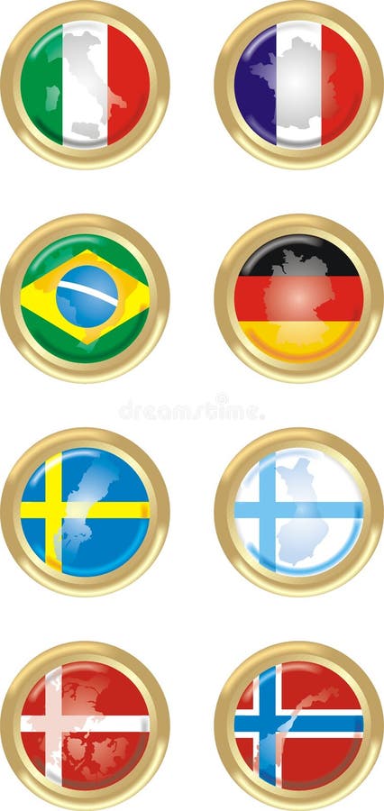 8 countries stock vector. Illustration of norway, america - 4936586