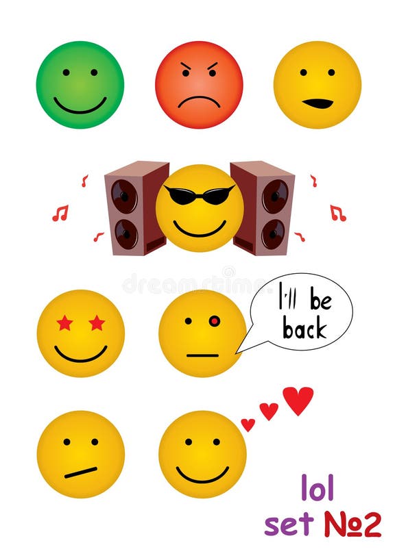 8 funny faces for chart stock vector. Illustration of color - 10463435