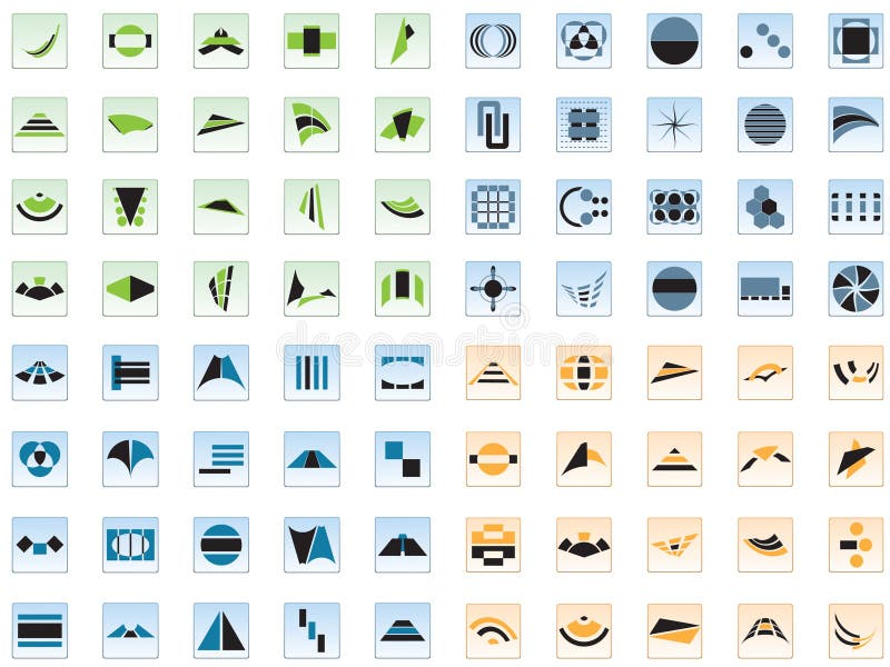 80 Vector Logos and Elements Stock Vector - Illustration of logo ...