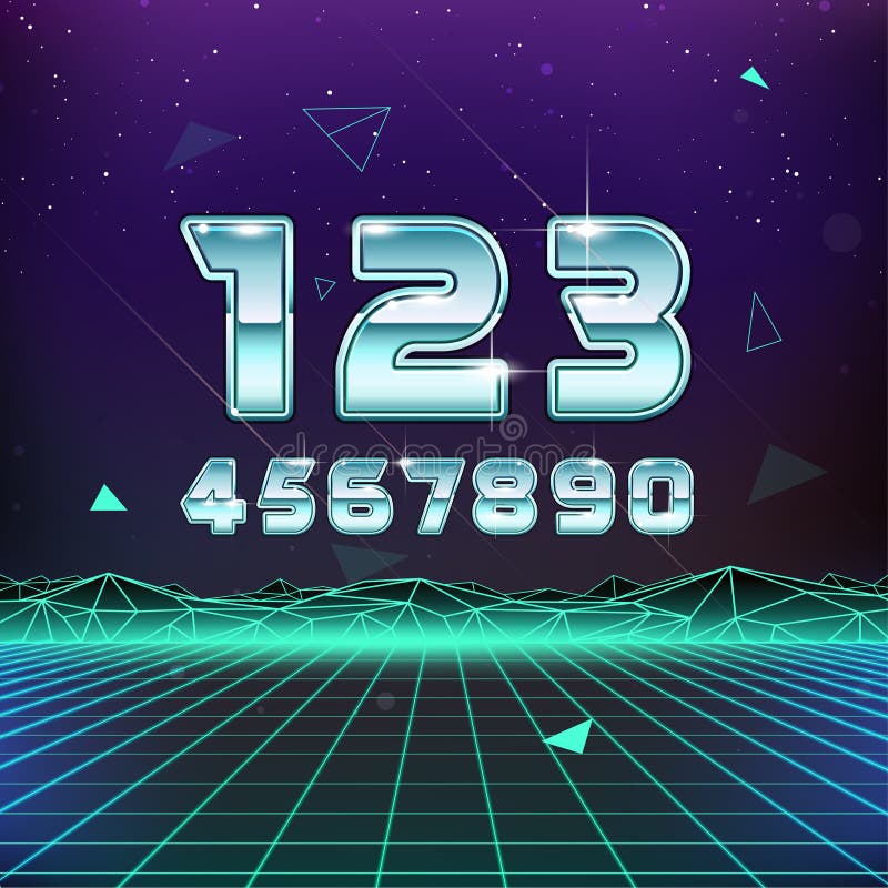 Futuristic Numbers Stock Illustrations – 14,441 Futuristic Numbers ...