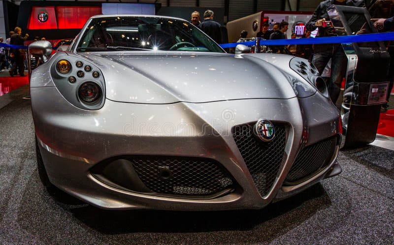 83rd Geneva Motorshow 2013 - Alpha Romeo 4C Editorial Photography ...