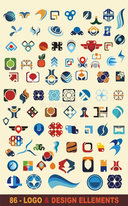 86 vector logo designs stock vector. Illustration of business - 6236138