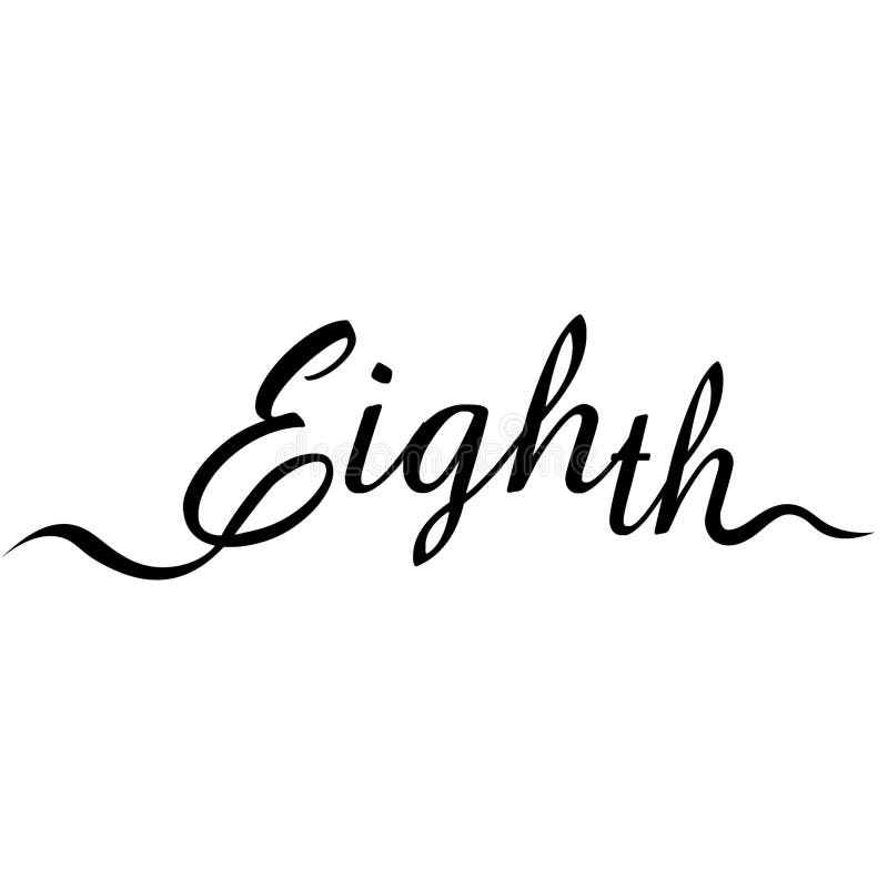 8th in Words stock illustration. Illustration of romantic - 378480941